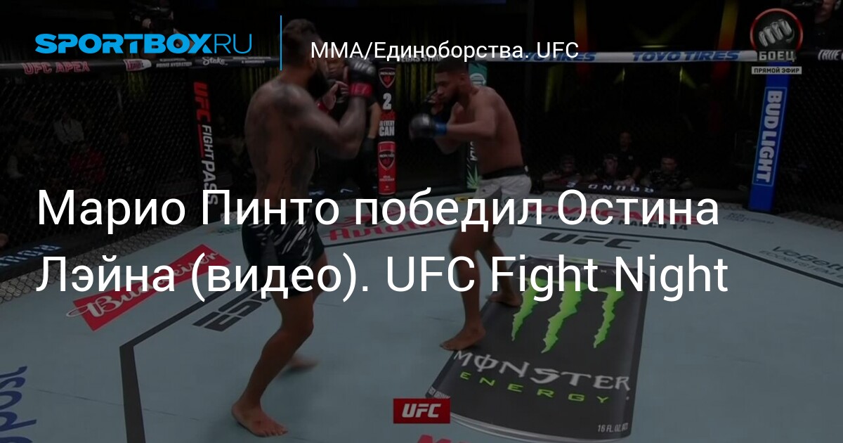 Марио Пинто победил Остина Лэйна (видео). UFC Fight Night